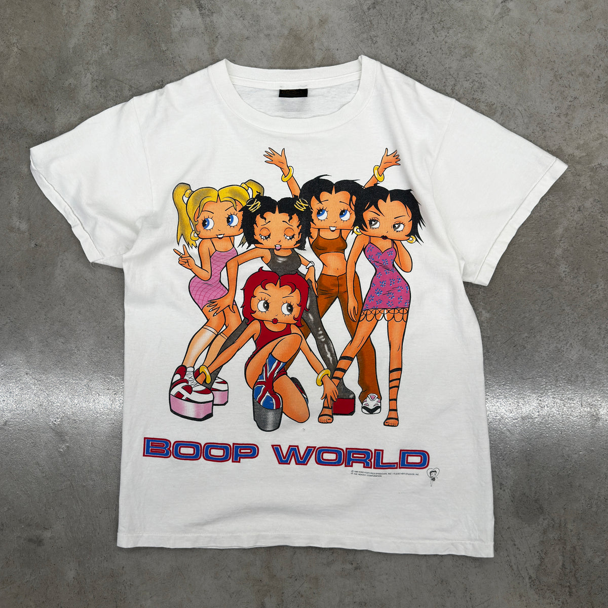 Earthling VIP Mens Boop World Vintage T-Shirt in White