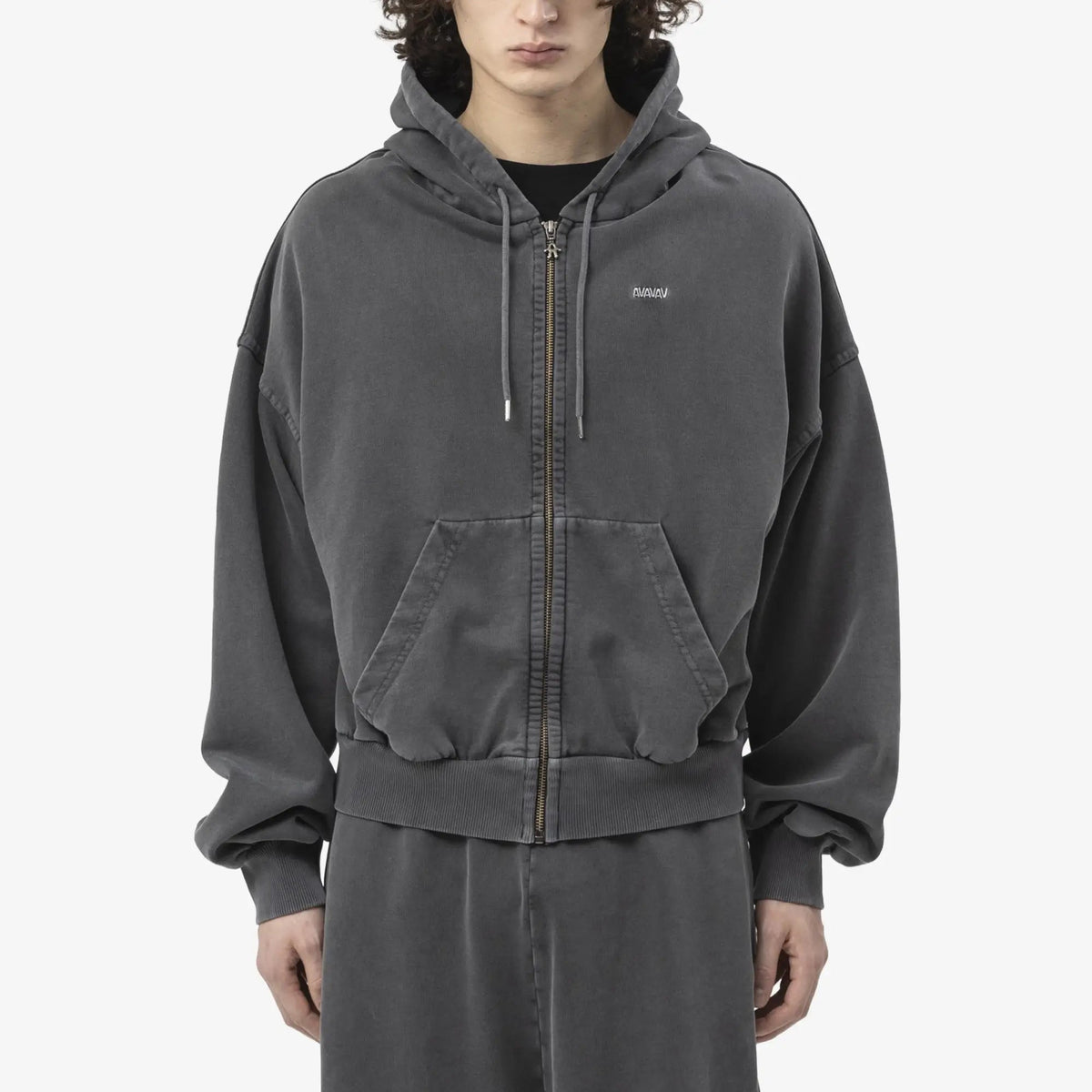 AVAVAV Shoulderless Hoody in Washed Charcoal