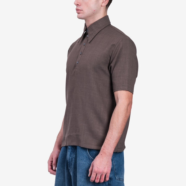 Mens Willy Chavarria Cholo Polo in Brown