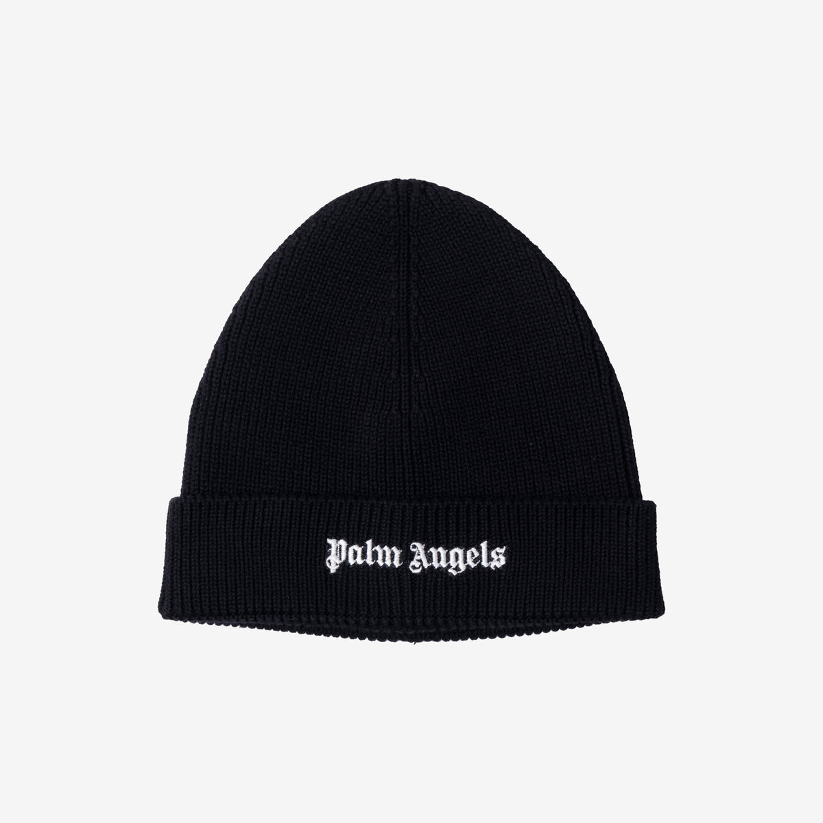 Palm Angels Unisex Classic Logo Short Beanie in Black