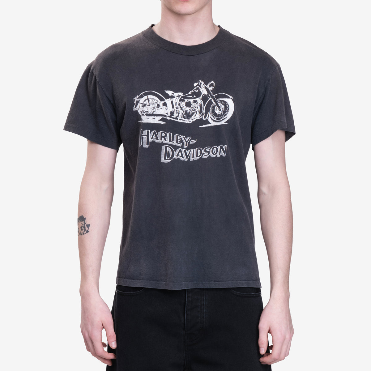 Earthling VIP Mens Harley Davidson Vintage T-Shirt in Black