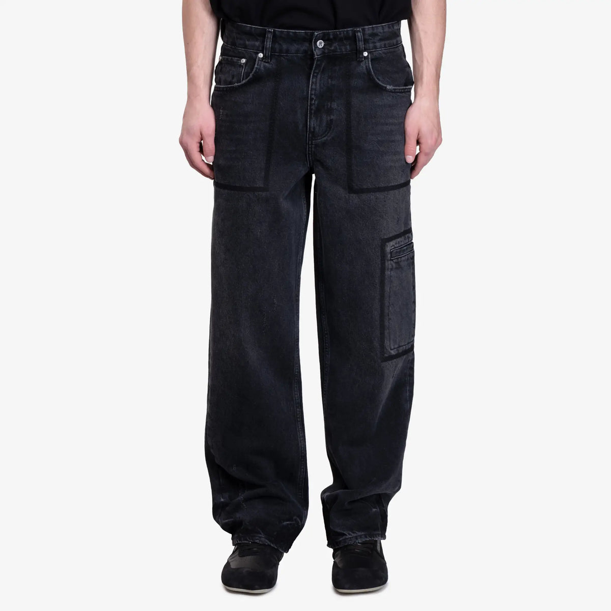 Represent Clothing Mens R3 Drive Jeans in Jet Black
