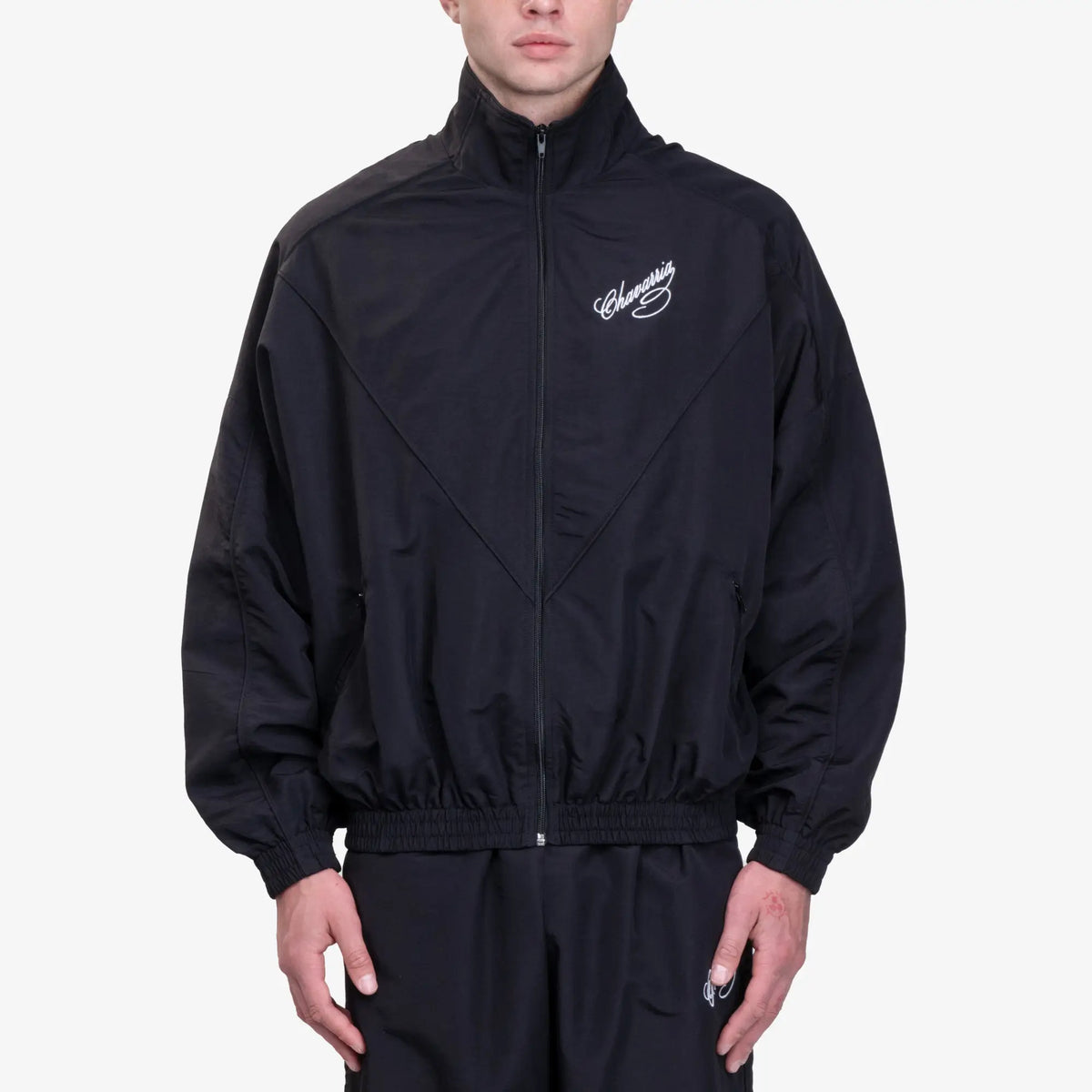 Willy Chavarria Mens Ruff Rider Track Jacket in Black