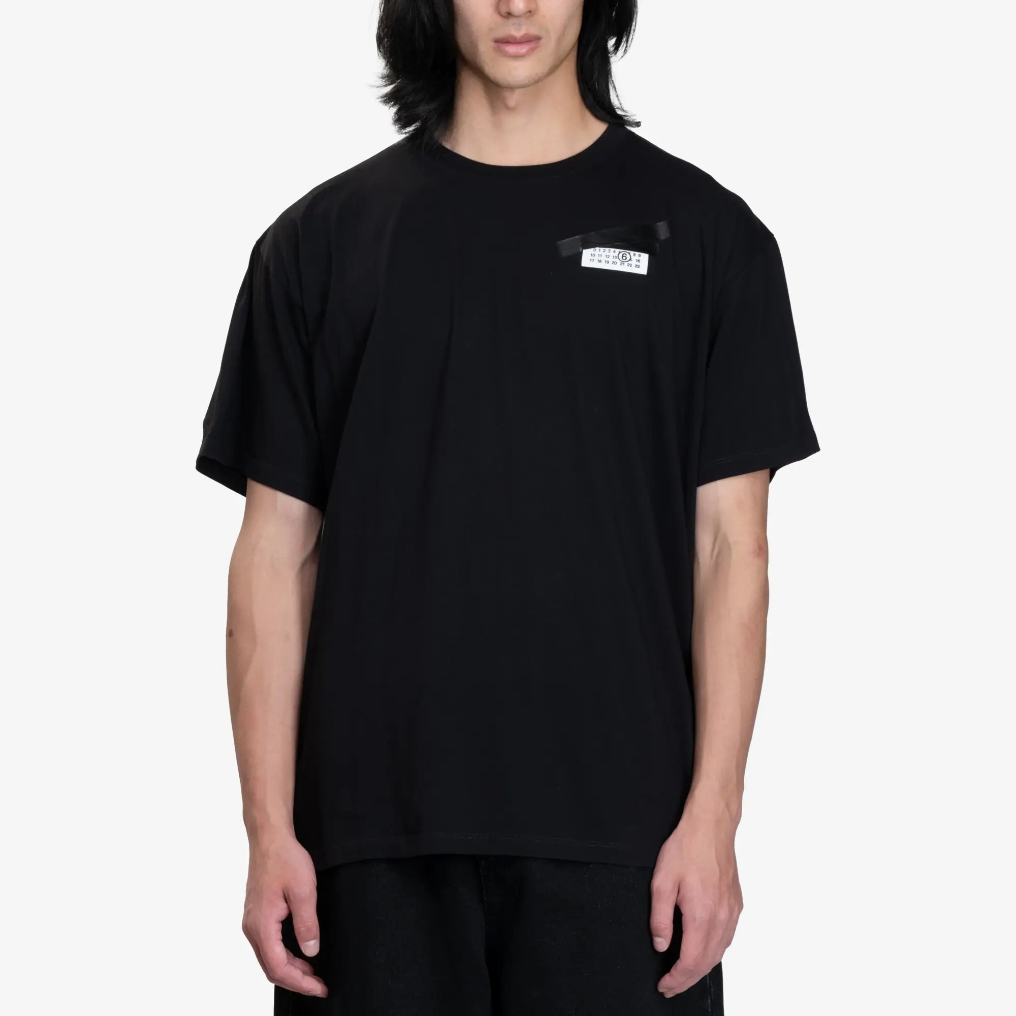 MM6 Maison Margiela Chest Label T-Shirt in Black