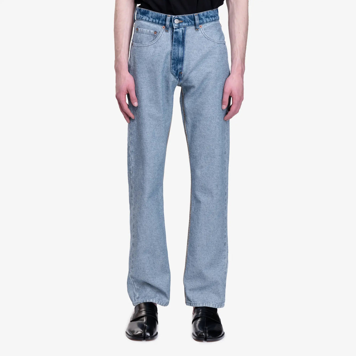 Maison Margiela MM6 Mens Inside Out Jeans in Medium Blue