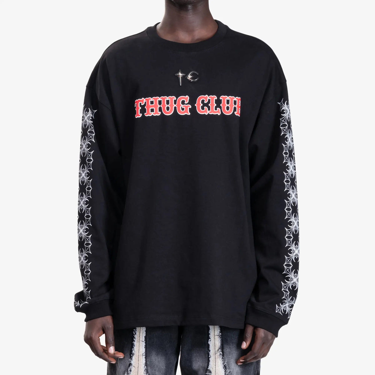Thug Club TC Pattern Long Sleeve T-Shirt Black