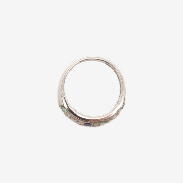 Bleue Burnham Mini Riviera Multi Ring in Sterling Silver