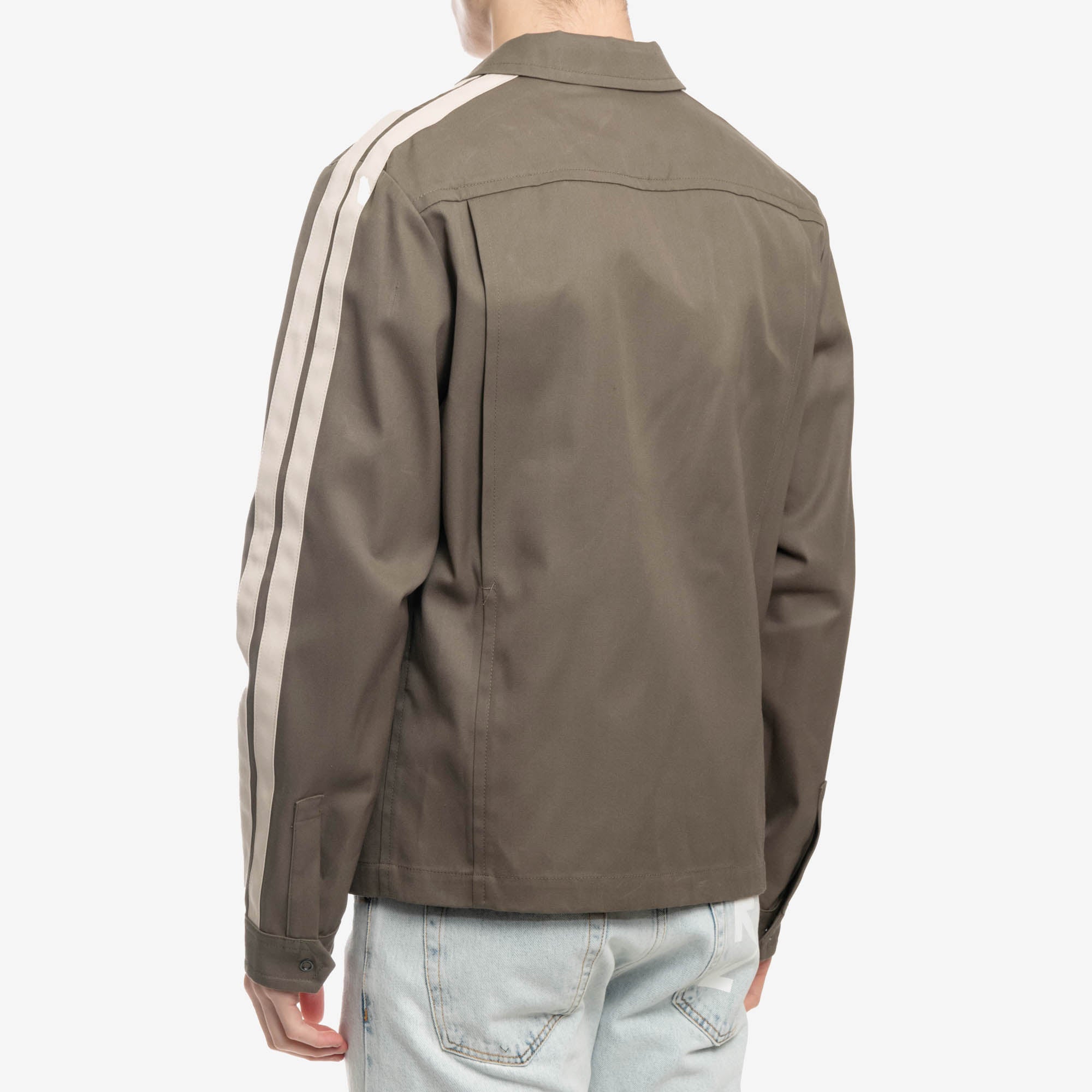 Palm Angels Mens Paradise Coach Jacket in Military